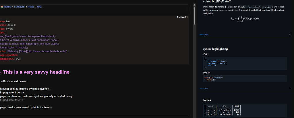 Marp plug : markdown presentation rendering - Plugs and Libraries ...